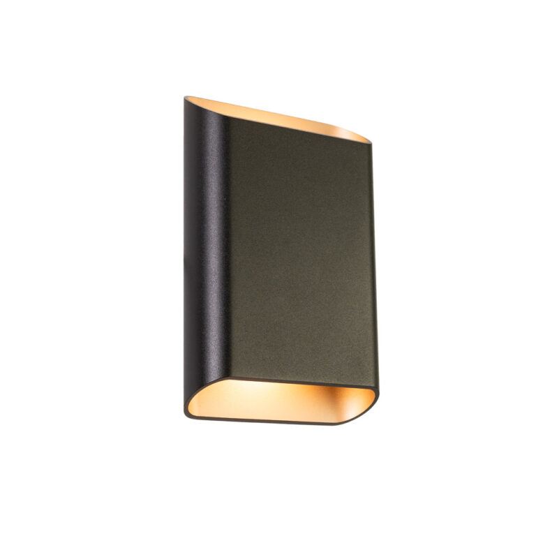 Wandlamp Diaz L zwart/champagne | Straluma
