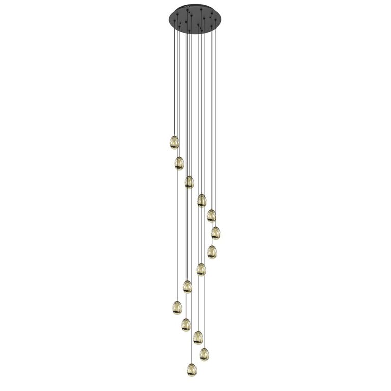 Videlamp Golden Egg 14L zwart/goud | Straluma